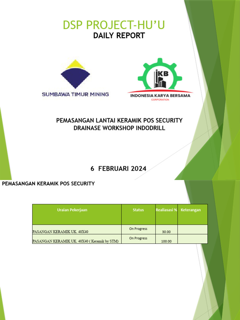 Form Daily Report. | PDF