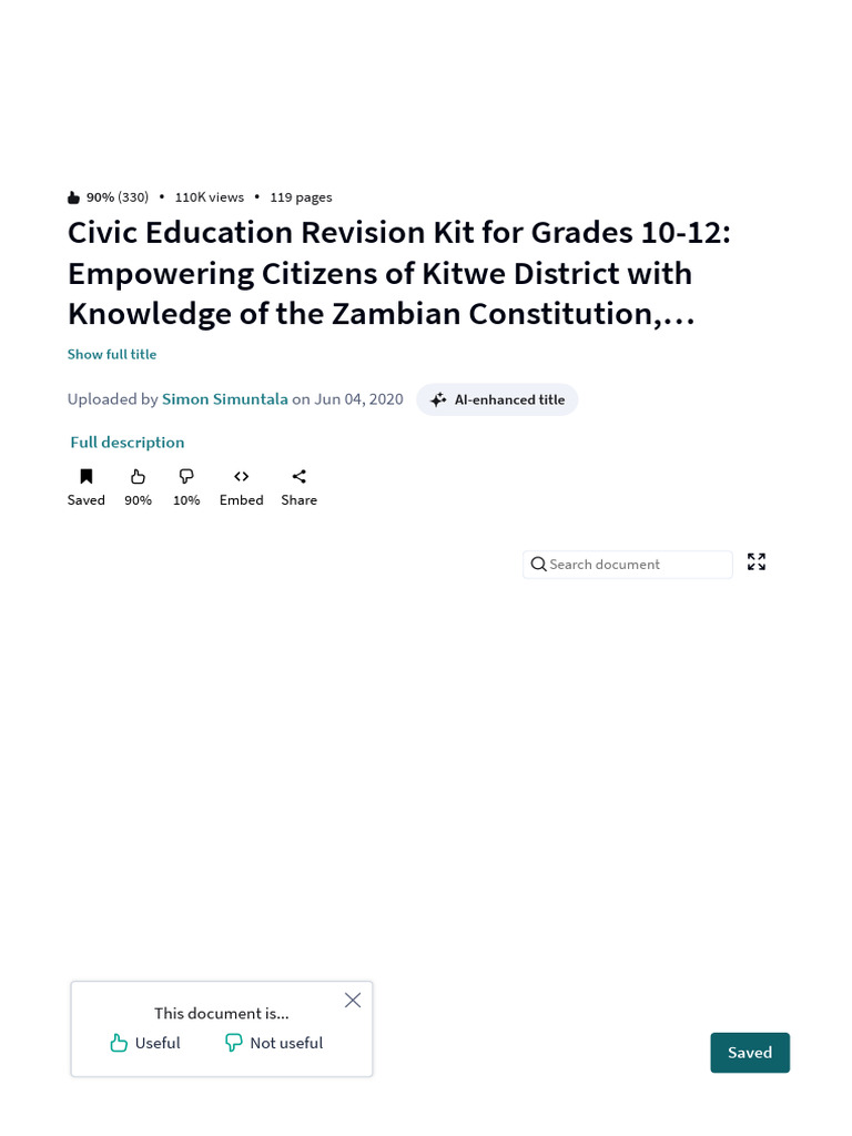 Civic Education Revision Kit For Grades 10-12: Empowering Citizens of ...
