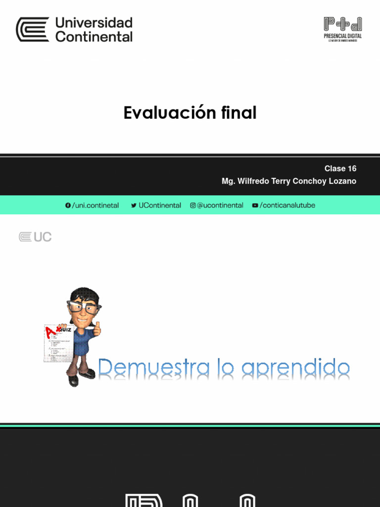 U4 - Semana 16 - Sesión 16 - Evaluación Final | PDF