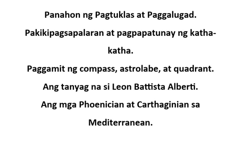 Panahon NG Pagtuklas at Paggalugad | PDF