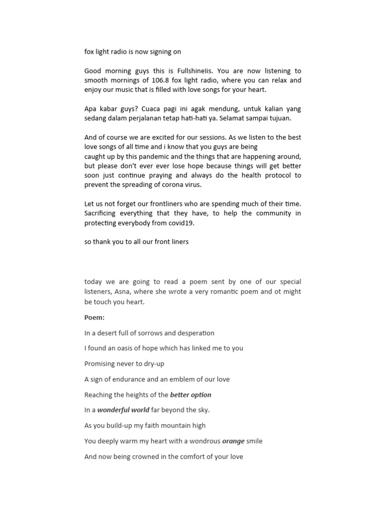 (English) VO Sample For Radio Script & Commercials - The VoiceSpire ...