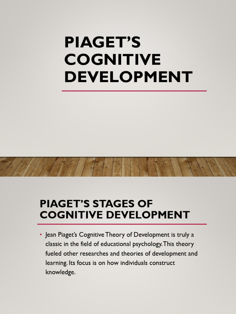 2.piaget's Cognitive Development | PDF | Cognitive Development | Reason