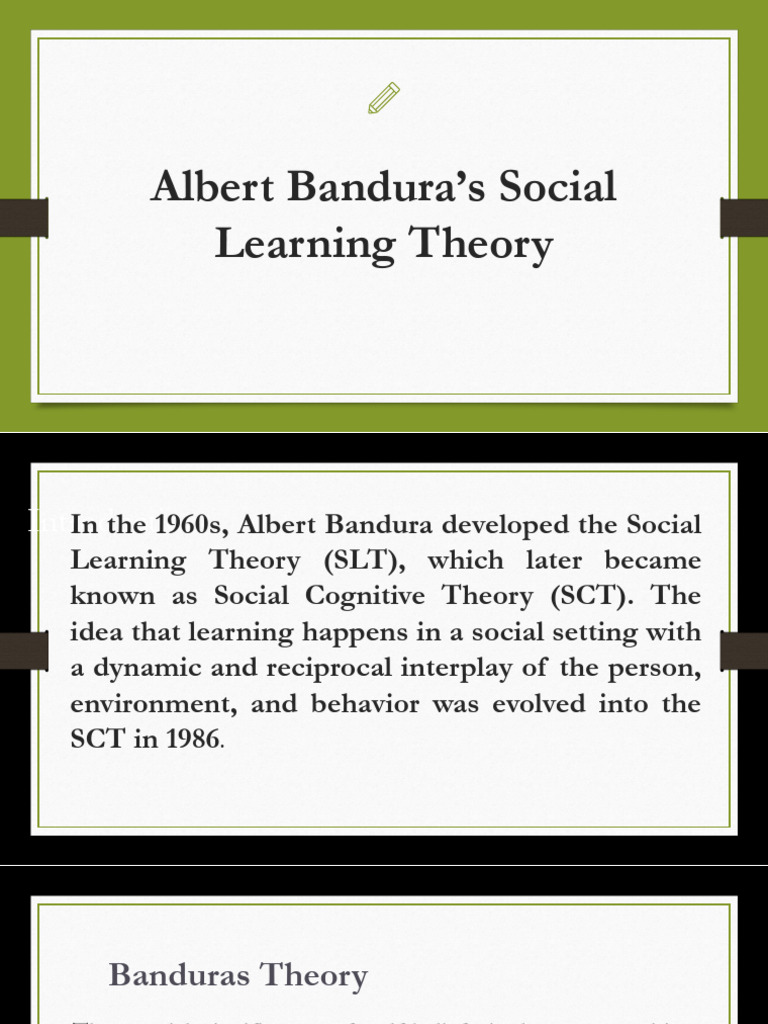 3.albert Bandura's Social Learning Theory | PDF | Imitation | Behaviorism
