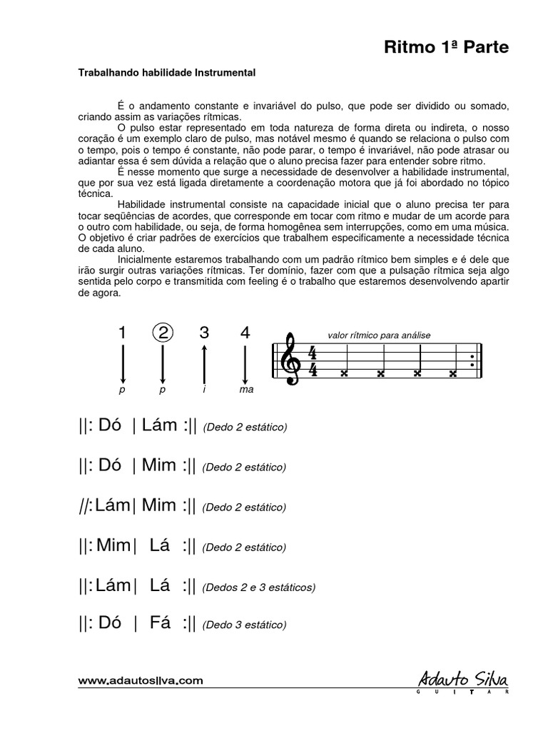 Adauto Silva - Ritmo 1 Parte | PDF