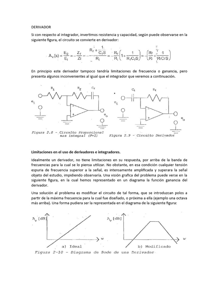 DERIVADOR | PDF | Frecuencia | Amplificador