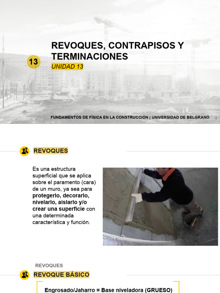 Revoques y Contrapisos en Construcción | PDF | Mortero (Albañilería ...