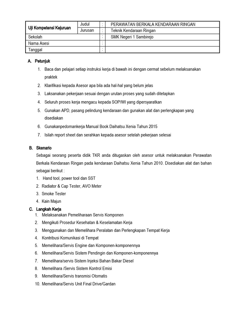 JOBSHEET Perawatan Berkala | PDF | Teknologi & Rekayasa | Komputer