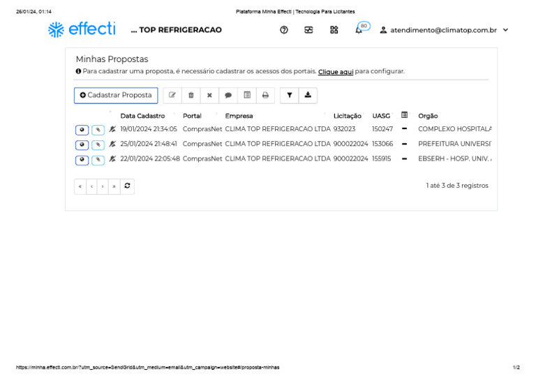 Plataforma Minha Effecti - Tecnologia para Licitantes | PDF