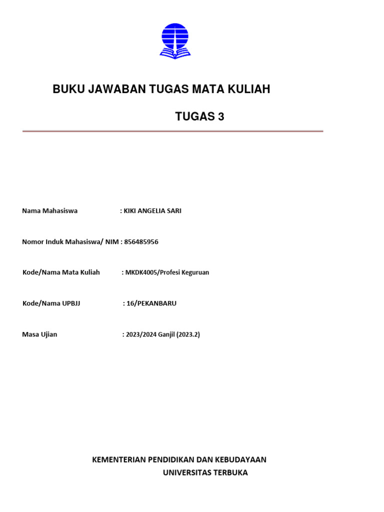 BJT Umum TMK PG3 | PDF | Karier & Perkembangan | Ilmu Sosial