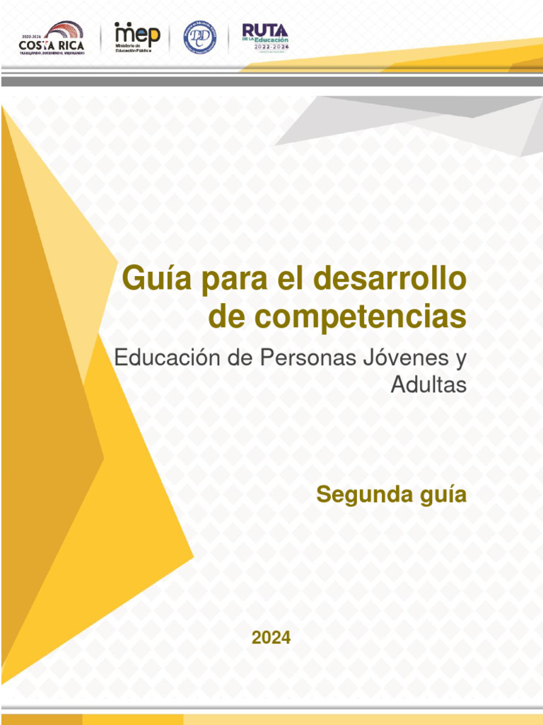 Guía EPJA: Desarrollo de Competencias | PDF | Aprendizaje | Pensamiento