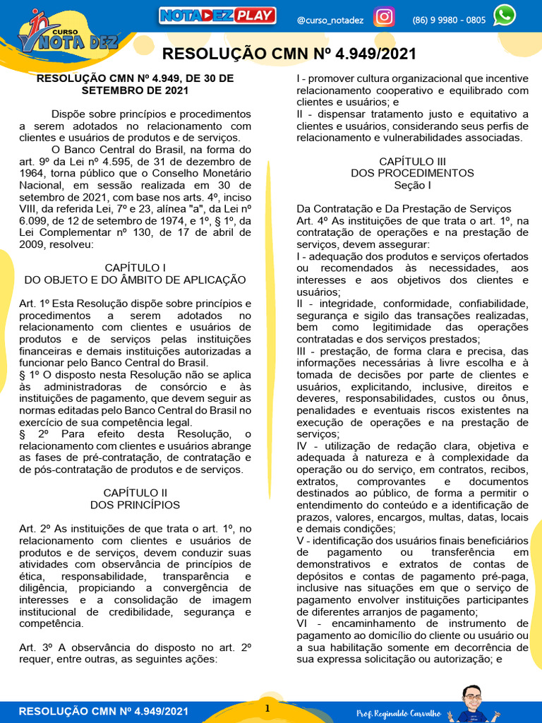 Resolução 4949 - 2021 BB | Download grátis PDF | Transparência ...
