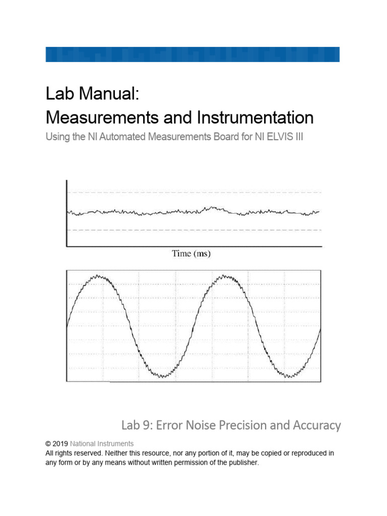 Lab 9 - Error Noise Precision and Accuracy | PDF | Signal To Noise Ratio | Observational Error