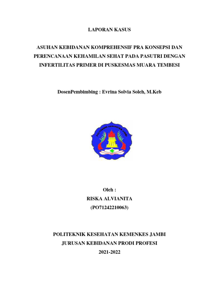 Asuhan Kebidanan pada Infertilitas Primer | PDF | Pengembangan Diri