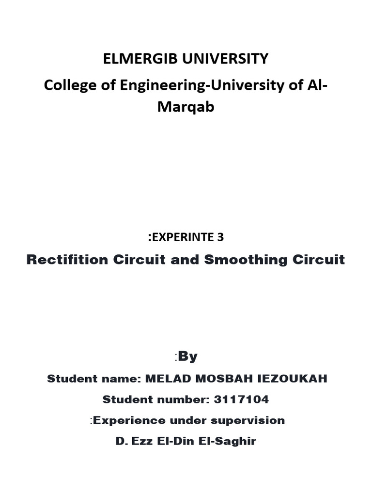 Rectification and Smoothing Circuits | PDF | Rectifier | Electrical ...