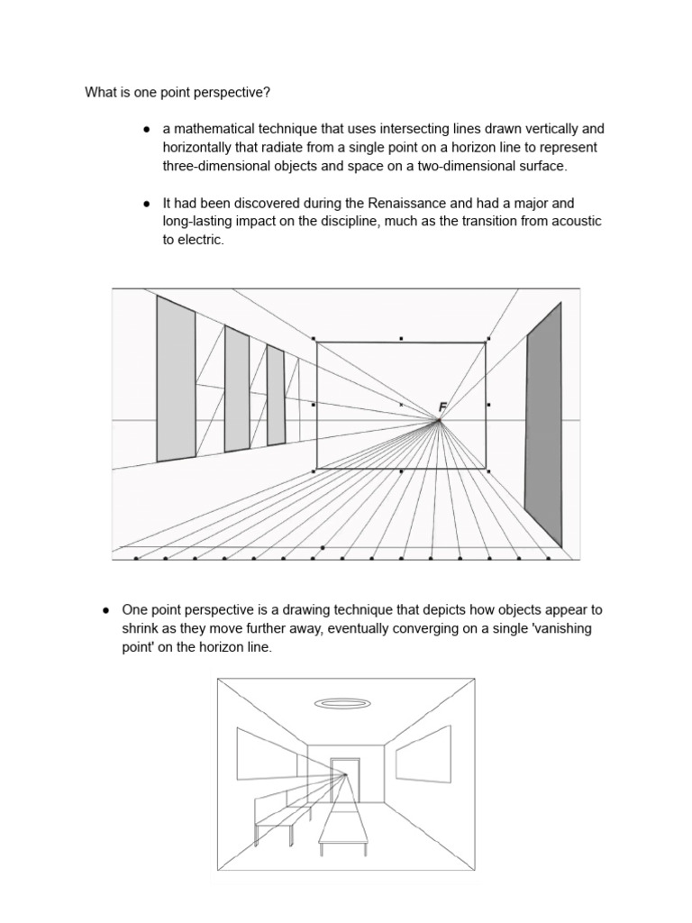 One Point Perspective | PDF