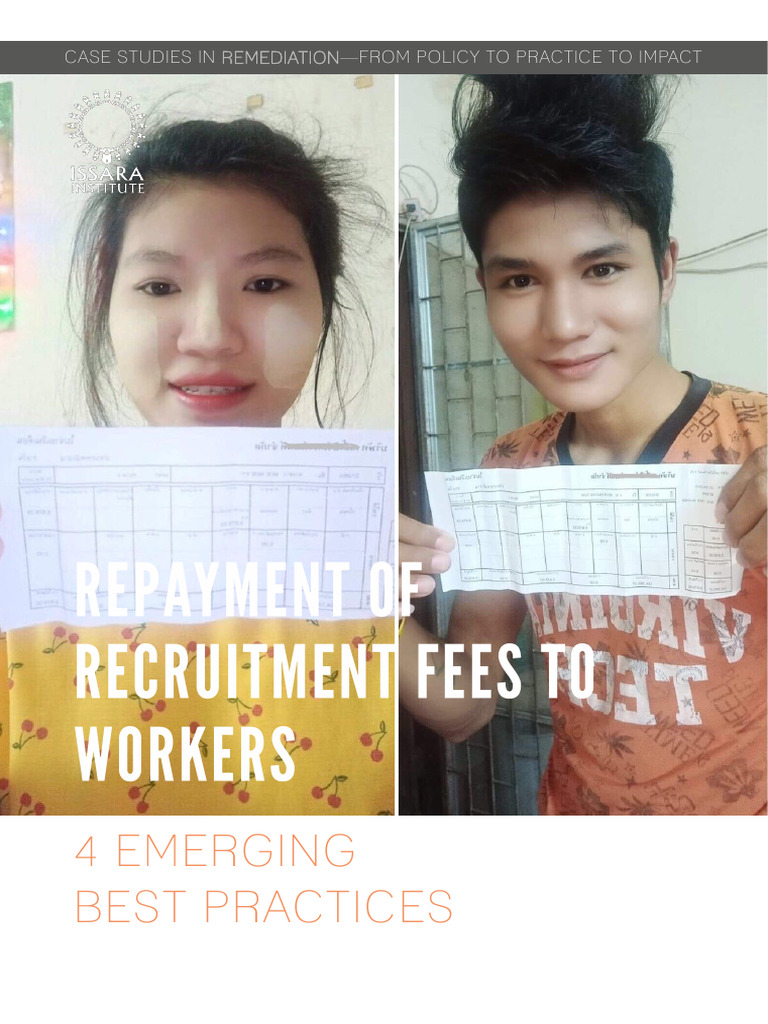 Repayment of Recruitment Fees To Workers 4 Emerging Best Practices ...