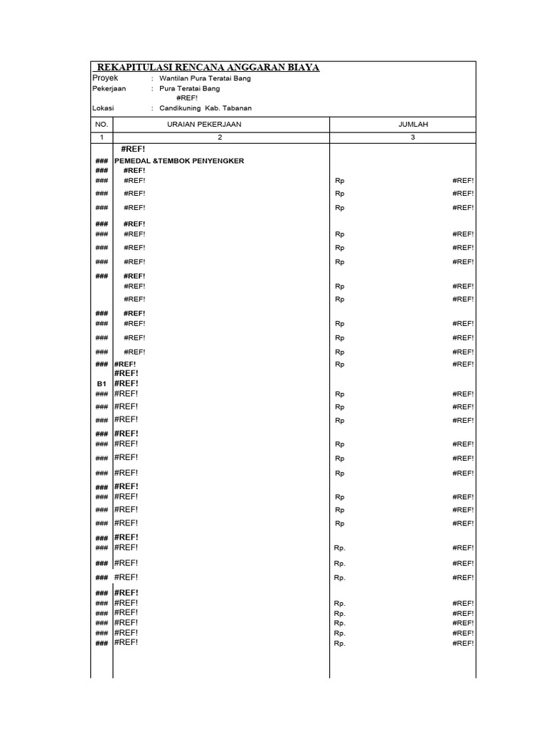 Wantilan Pura Teratai Bang Kab - Tabanan 2023 (Beton Dan Atap) | PDF