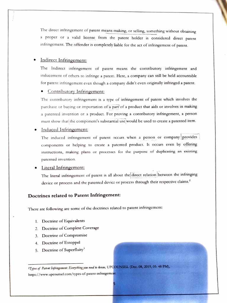 Doctrine | PDF | Patent Infringement | Patent