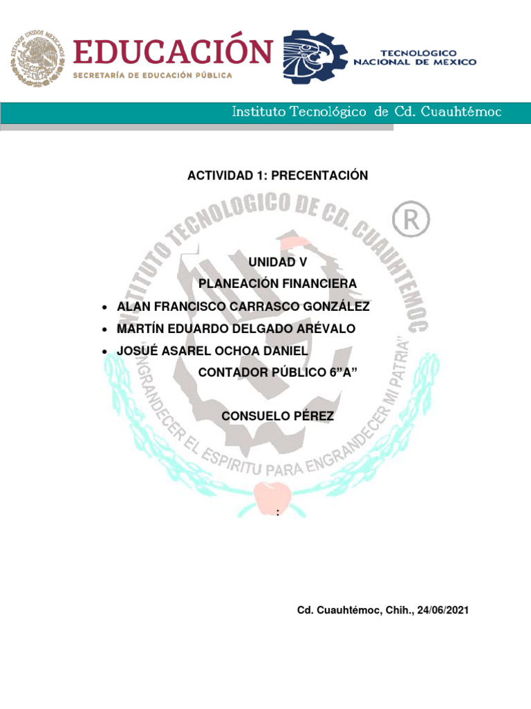 TEMA 5 ACT 1 PRESENTACIÓN | PDF | Apalancamiento (Finanzas) | Business