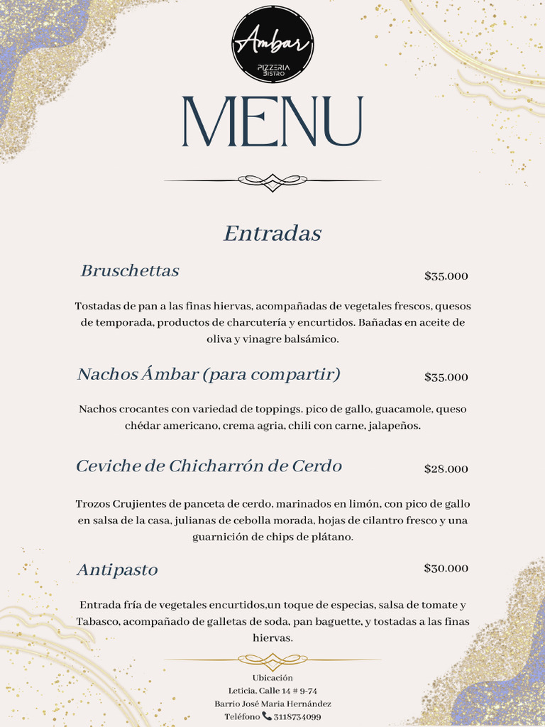 Ámbar Menu | PDF