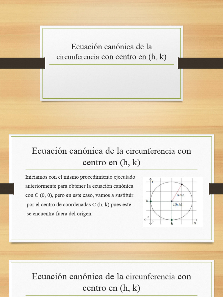Ecuación de La Circunferencia Con Centro (H, K) | PDF