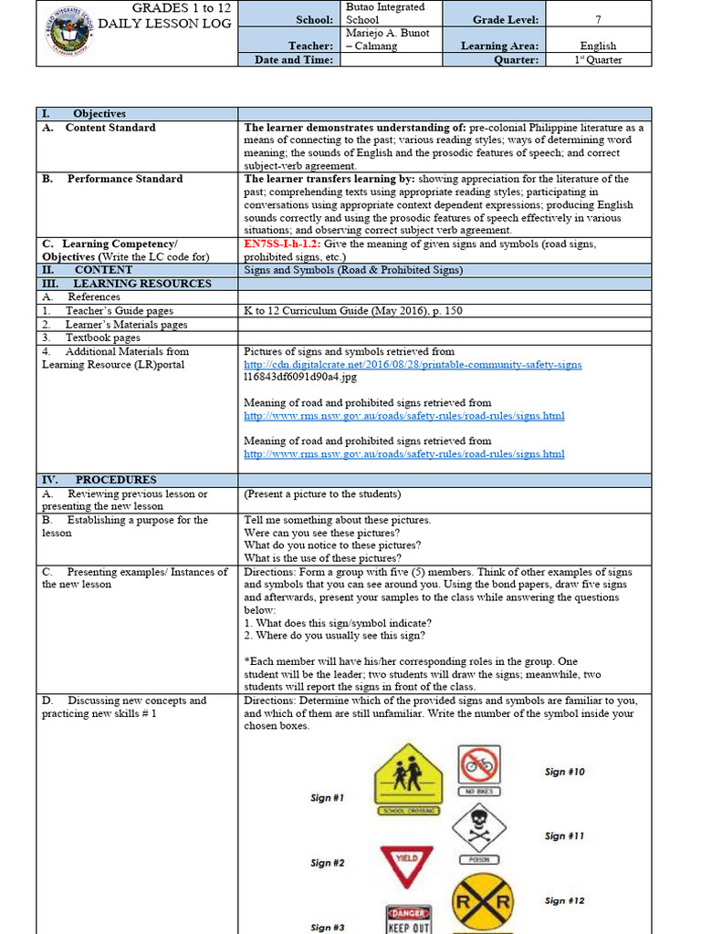 COT I Final | PDF | Learning | Curriculum