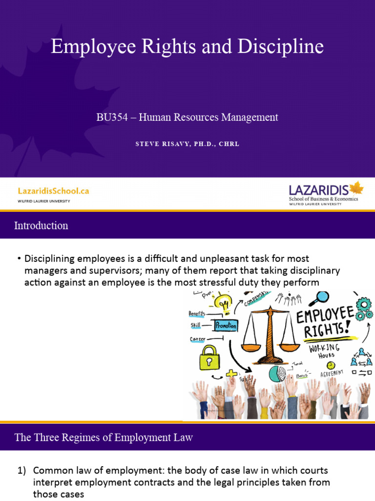 1-Employee Rights and Discipline | PDF | Employment | Labour Law