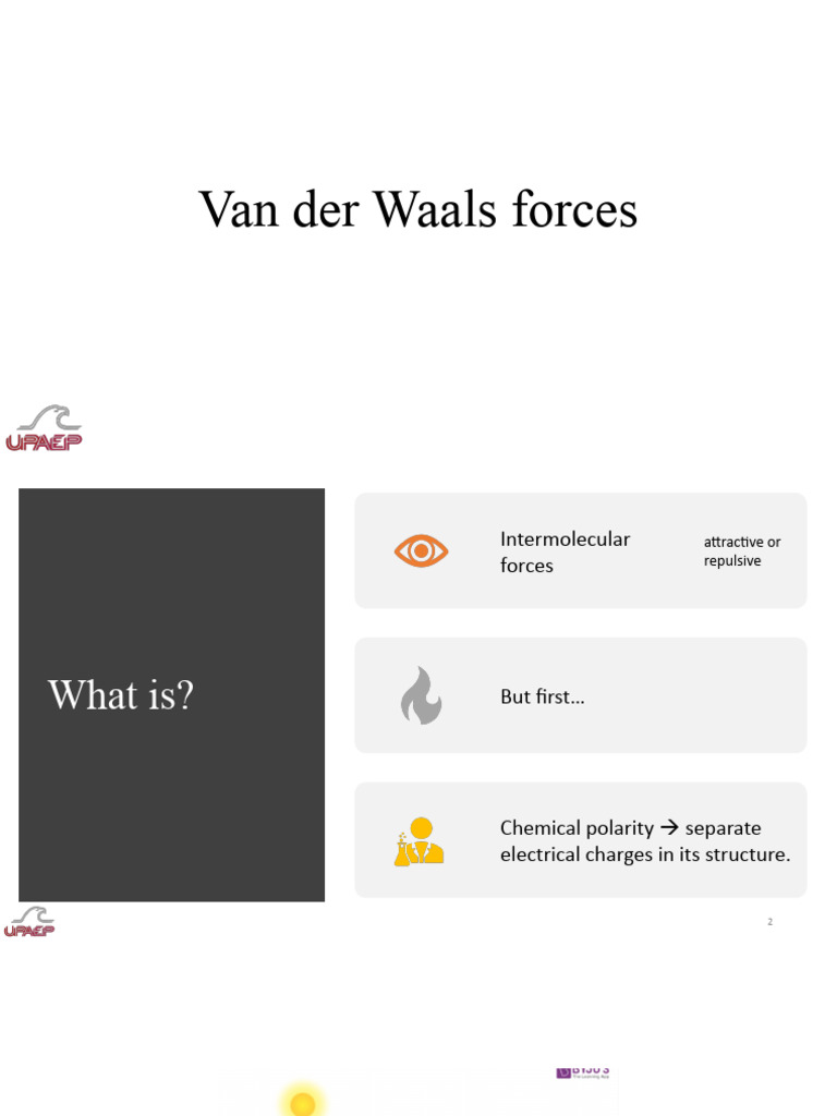 Van Der Waals Forces | PDF | Intermolecular Force | Chemical Polarity