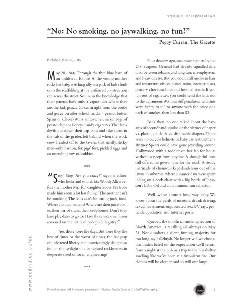 Ss Rel Texts Booklet NoSmoking | PDF | Smoking | Tobacco Smoking