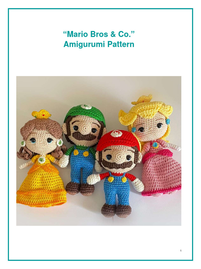 Mario Bros Co | PDF | Crochet | Yarn