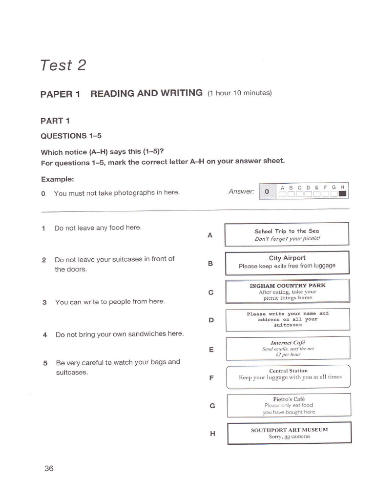 Placement Test 2 | PDF