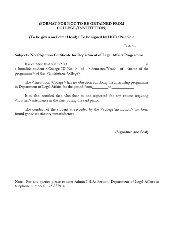 No Objection Certificate | PDF