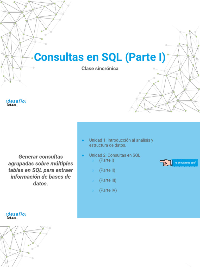Presentación - Consultas en SQL (Parte I) | PDF | SQL | Bases de datos