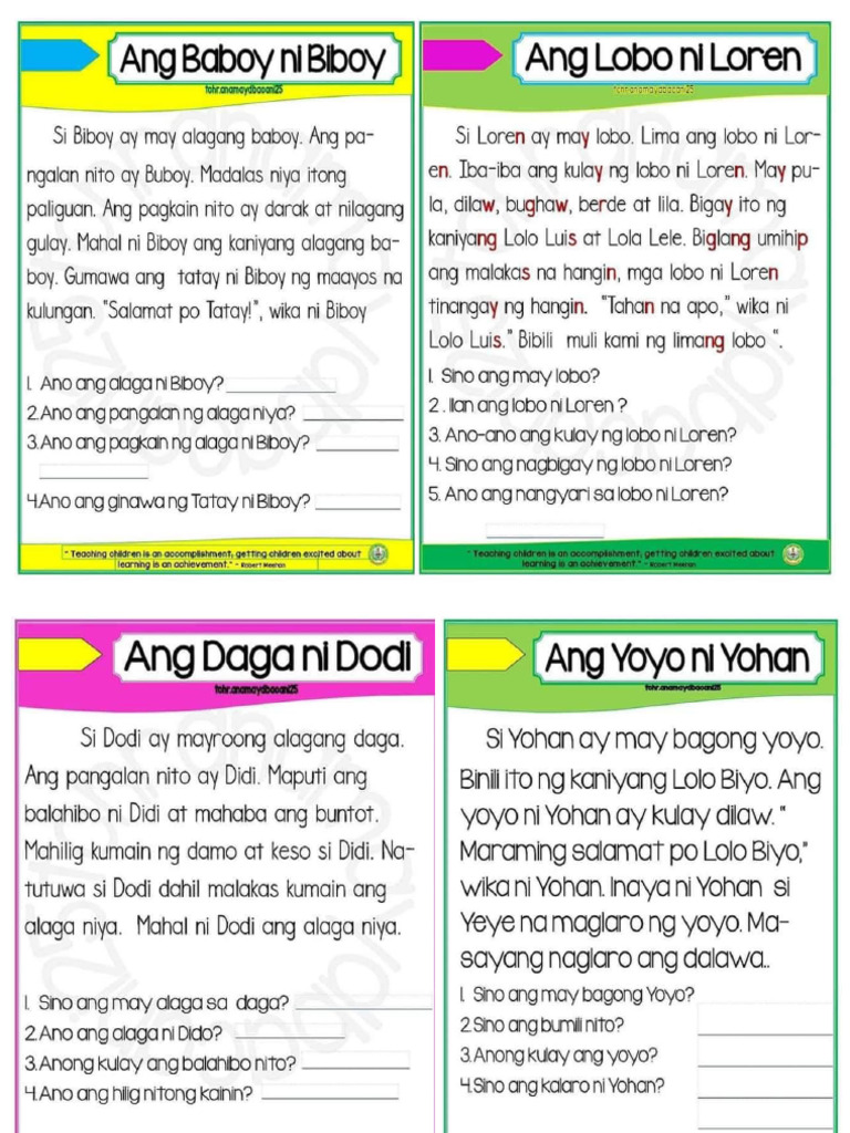 Filipino Reading | PDF