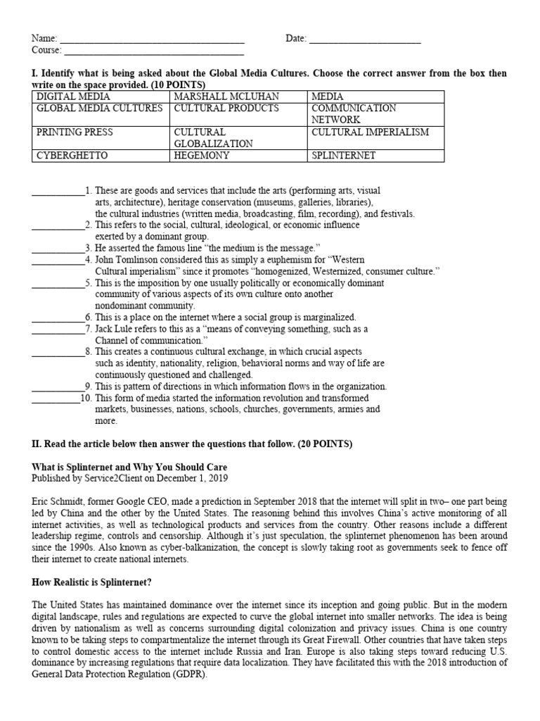 Prelim-1st Sem | PDF | Internet | Media (Communication) Prelim-1st Sem | PDF | Internet | Media (Communication)