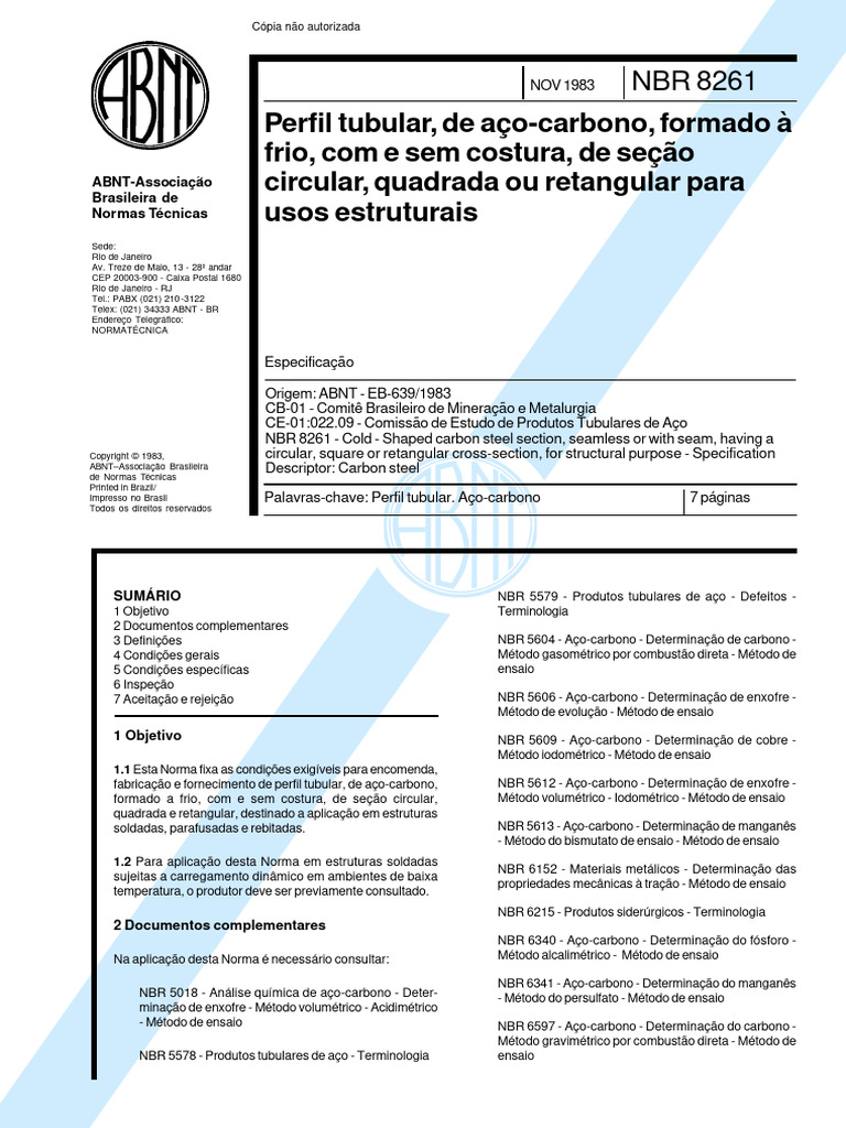 Abnt 5419 - para Raios | PDF | Química | Massa