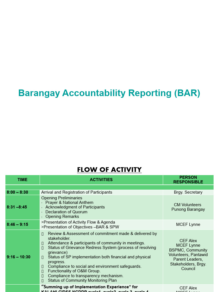 BAR Presentation | PDF | Government