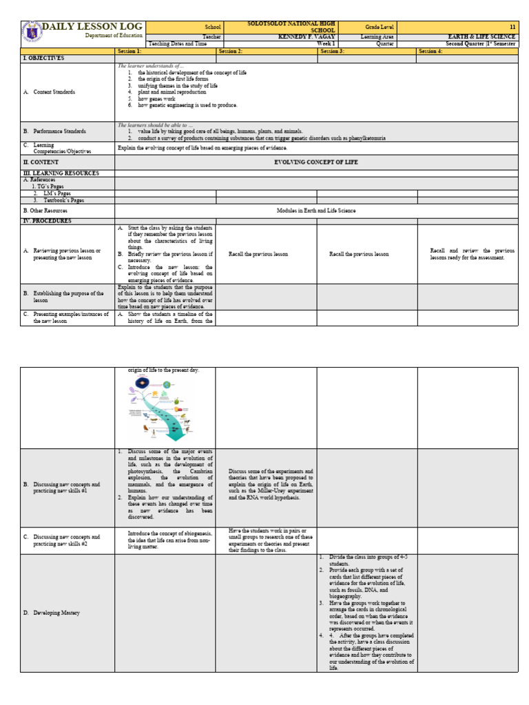 DLL Els Quarter 2 Week 1 | PDF | Learning | Life DLL Els Quarter 2 Week 1 | PDF | Learning | Life