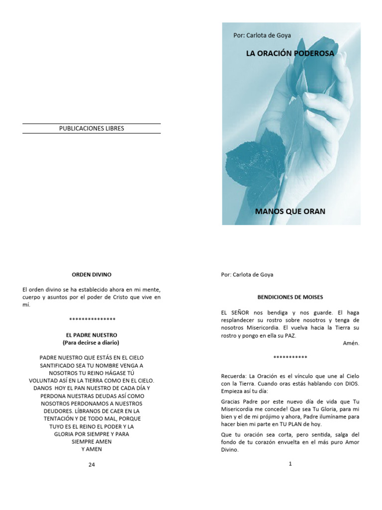 Manos Que Resan | PDF | Oración | orador del Señor