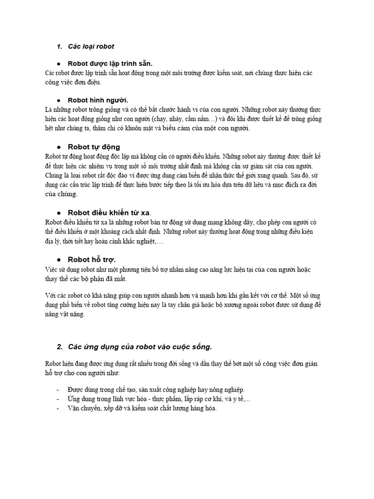 Robot Và NG D NG | PDF