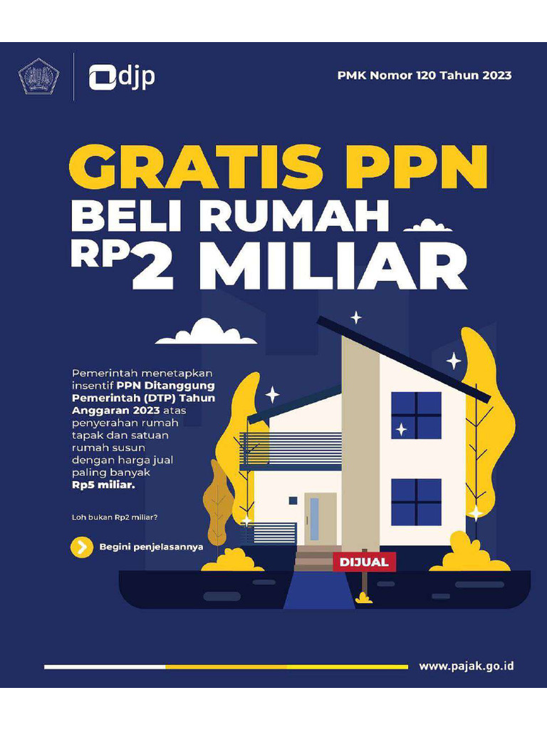 Summary PMK 120 Tahun 2023 - Insentif PPN Pembelian Rumah | PDF