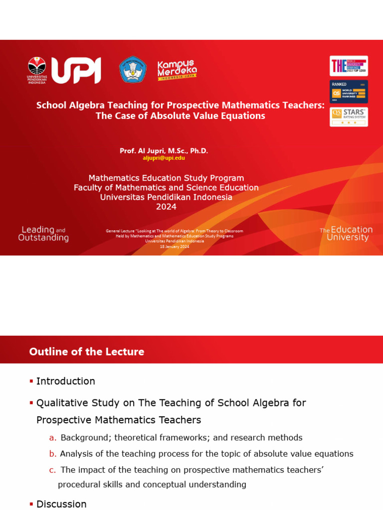 PDF-PPT-Gunma-UPI January 2024-Lecture On School Algebra - Al Jupri ...