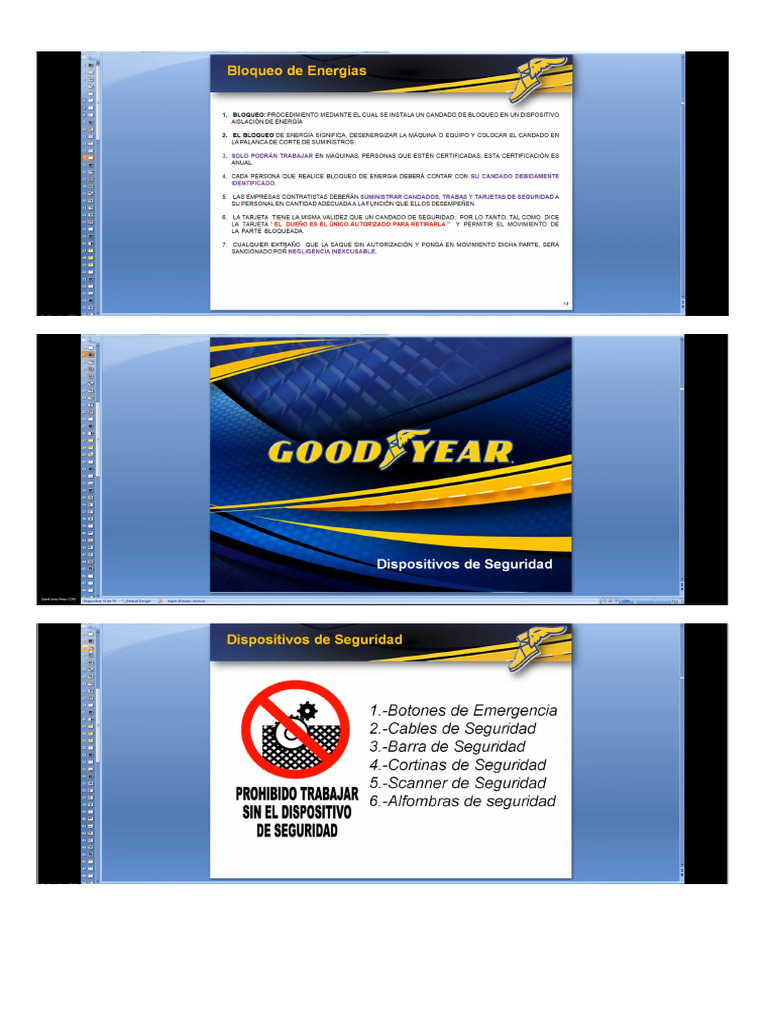 Charla de Seguridad Goodyear | PDF