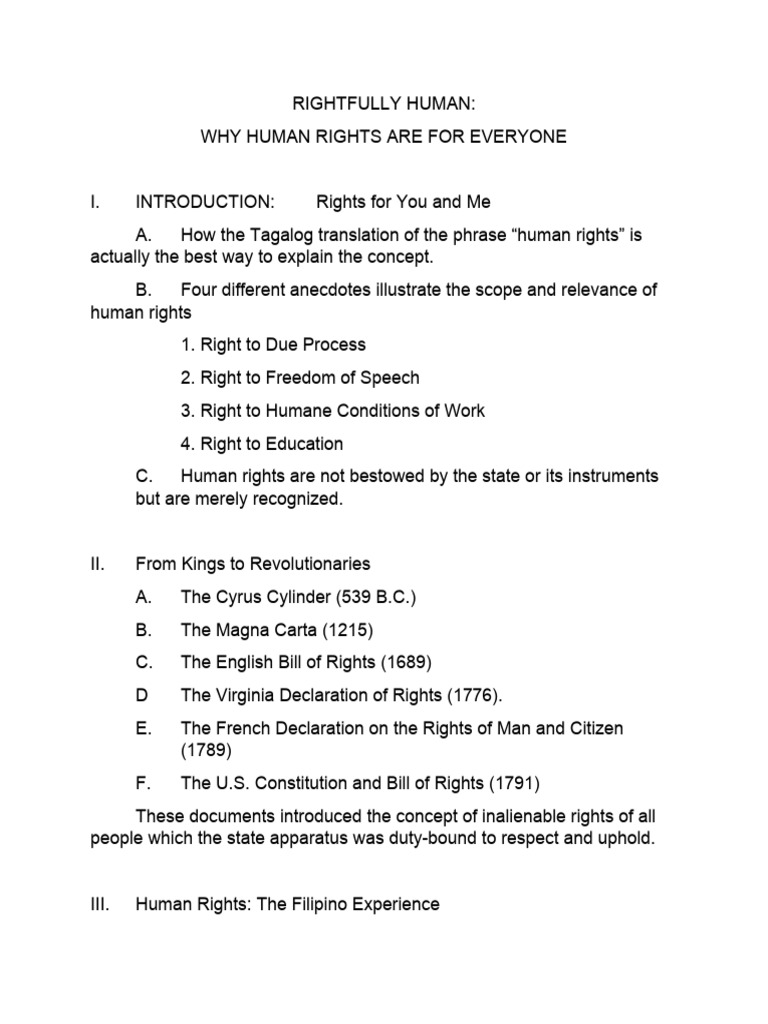 Book Outline Revised | PDF | Human Rights | Due Process
