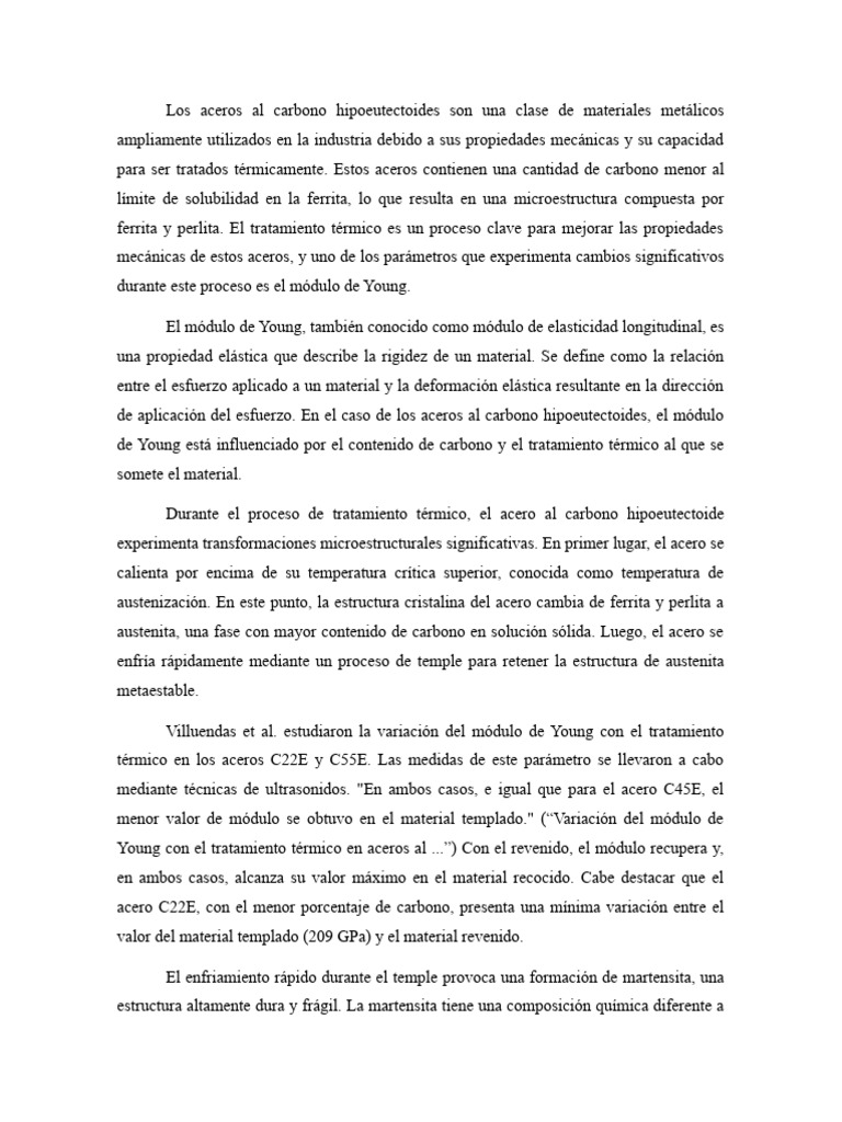 El Módulo de Young-2 | PDF | Tratamiento a base de calor | Acero