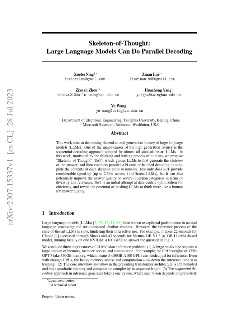 Skeleton of Thought Paper5 | PDF | Life | Earth