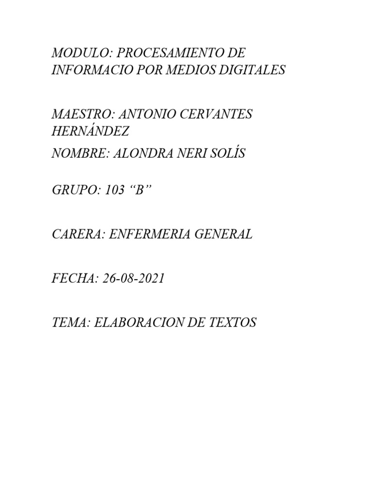 ELABORACION DE TEXTOS | PDF | Informática | Software