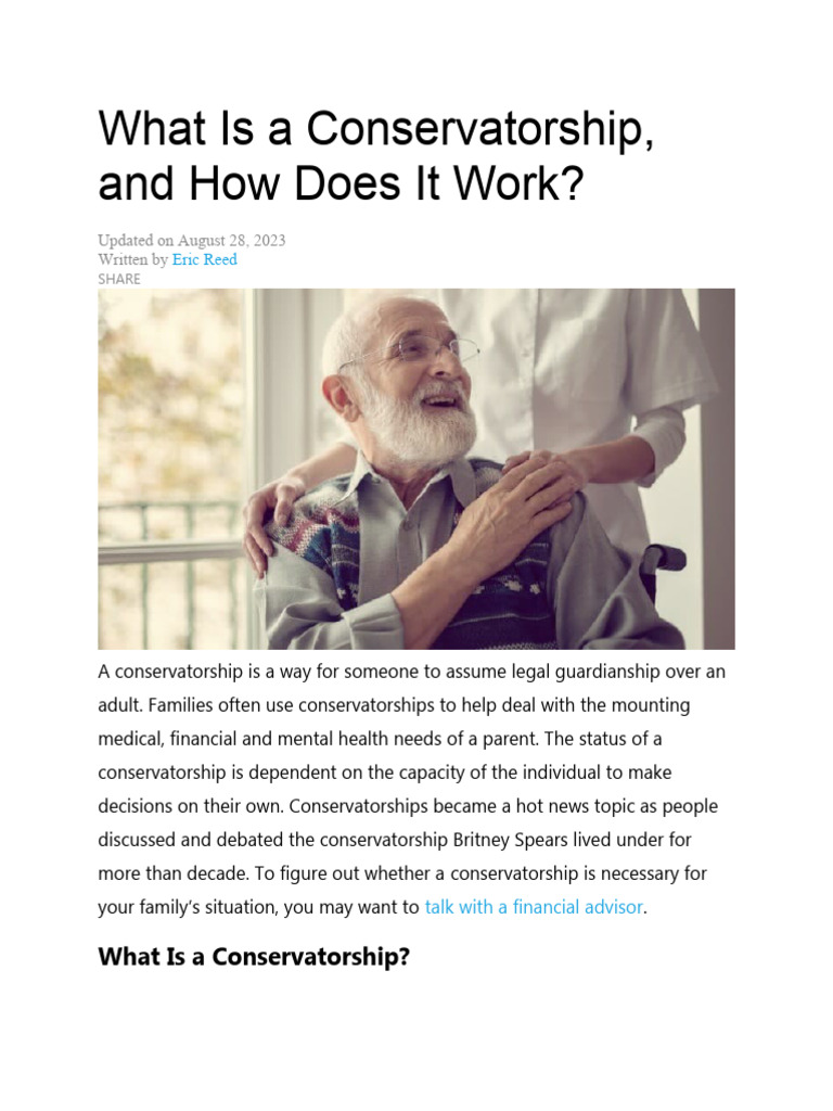 What Is A Conservatorship | Download Free PDF | Conservatorship | Legal ...