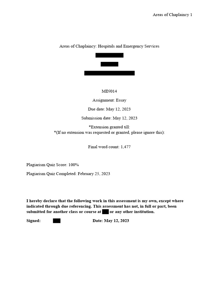 Areas of Chaplaincy | Download Free PDF | Chaplain | Health Care