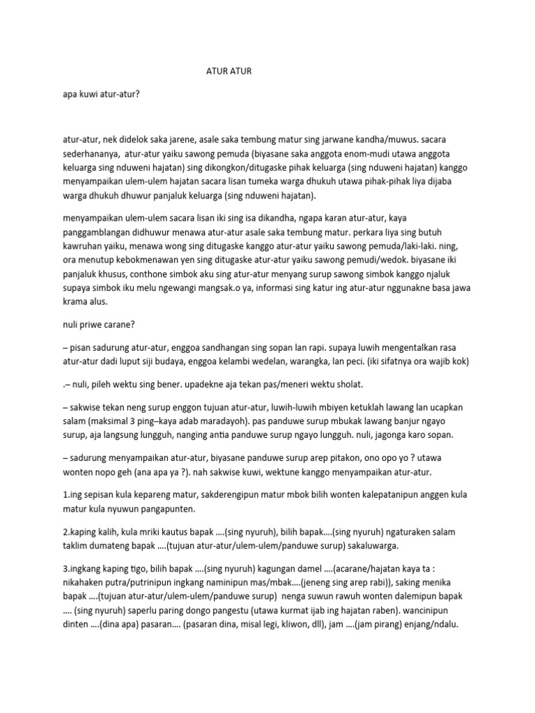 Atur Atur-Wps Office | PDF